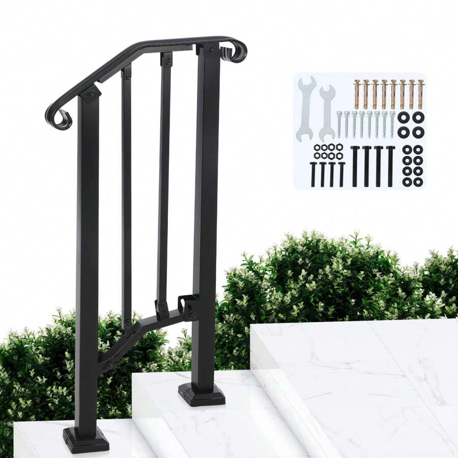 Handrails For Outdoor Steps Adjustable Outdoor Stair Railing, Staircase ...