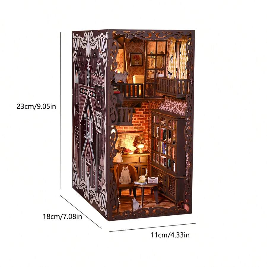 Bookshelf Set Dollhouse Kit Miniature Assembled Building Model 3d ...