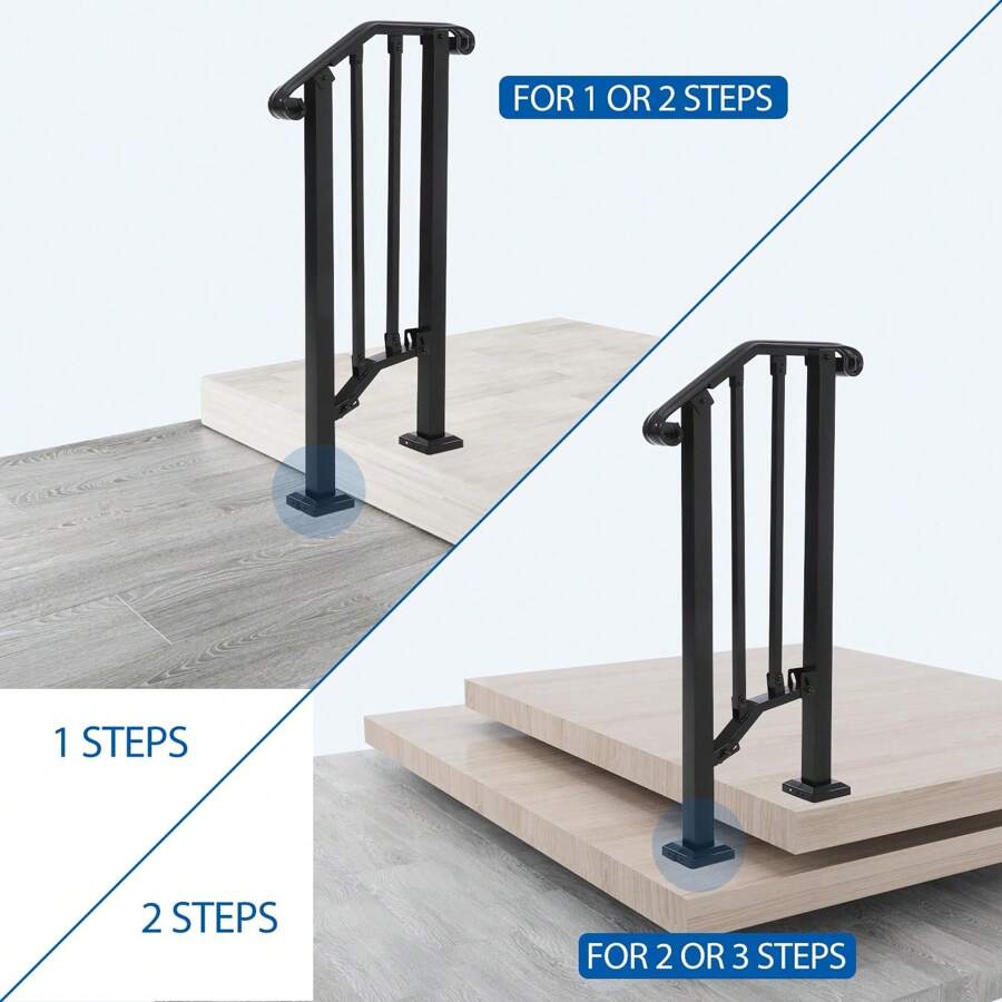Handrails For Outdoor Steps Adjustable Outdoor Stair Railing, Staircase ...