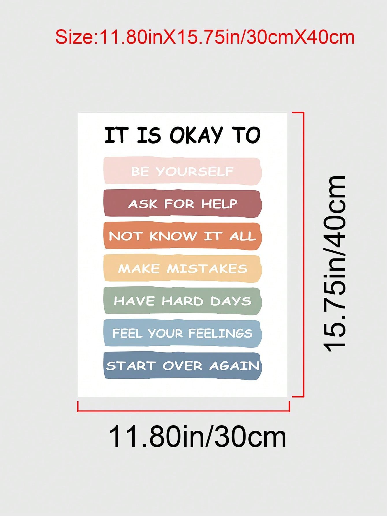 Diy Framed 30x40cm Canvas Print/Poster With Growth Mindset Bohemian ...