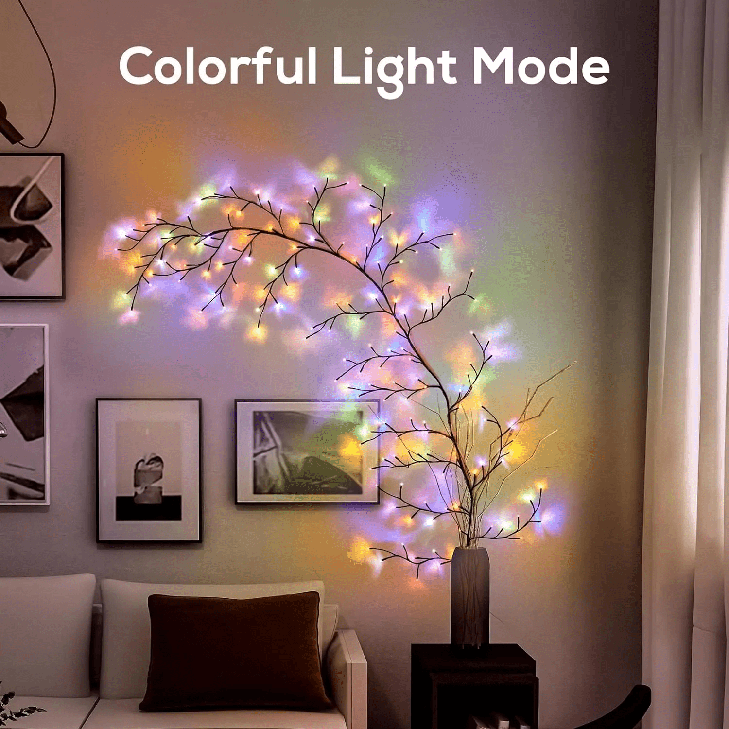1PC Lighted Willow Vine Lights 1.8/5.9FT 96LEDs Willow Vine Wall Lamp ...