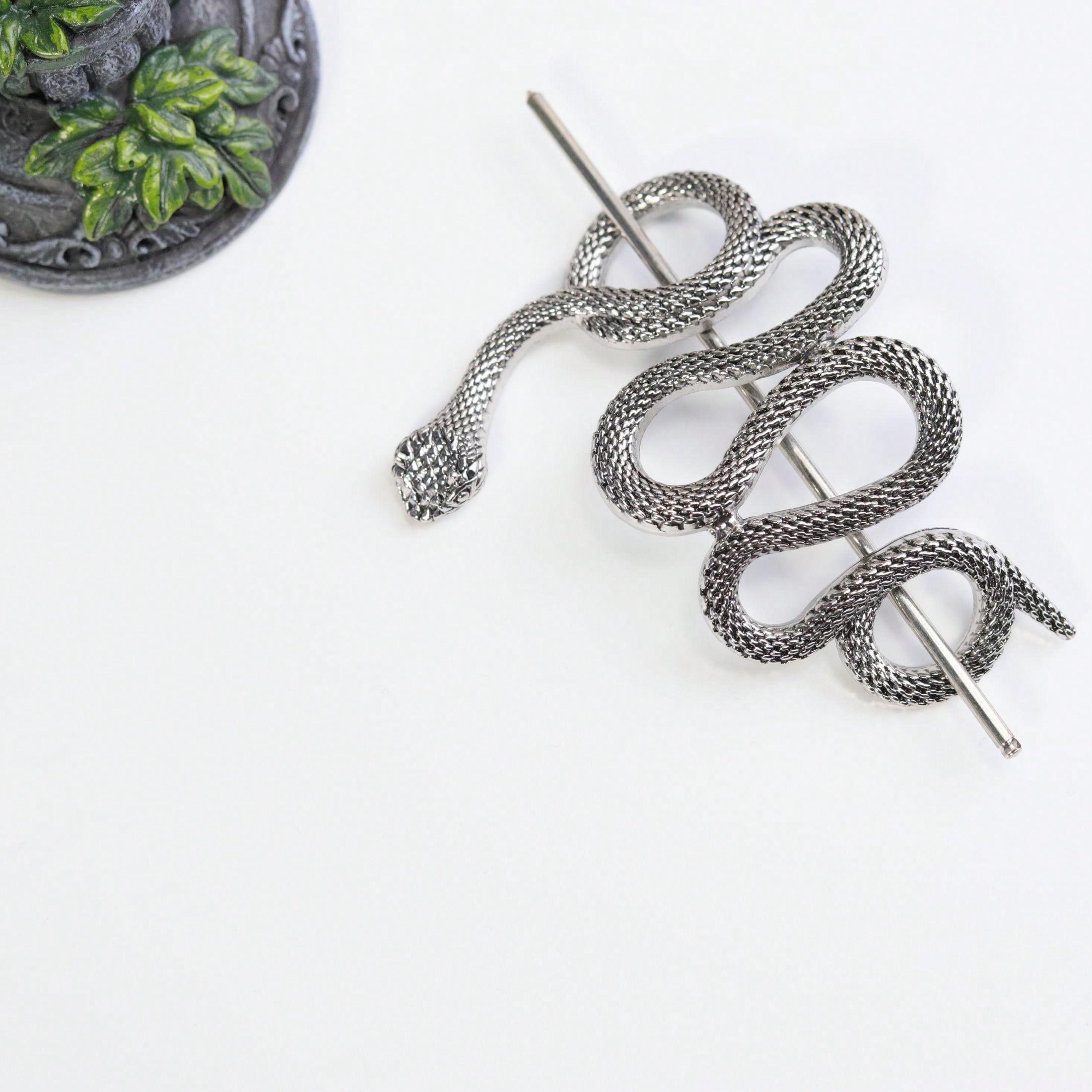 1 Piece Retro Hairpin Punk Hair Stick Snake Shape Traditional Chinese ...