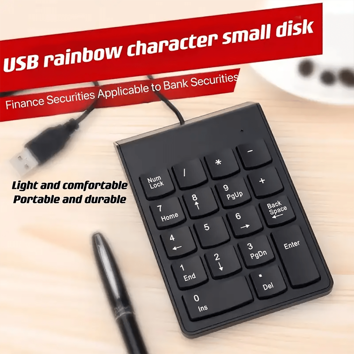 Password Keyboard Ultra-Thin Numeric Keyboard Wired Numeric Keyboard ...