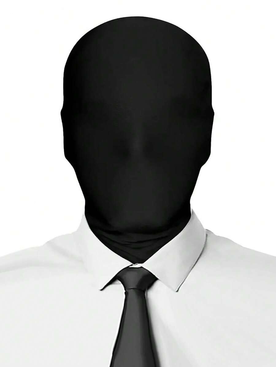 1pc Black Mask Faceless Mask Stretch Breathable Odorless Mask Cosplay ...