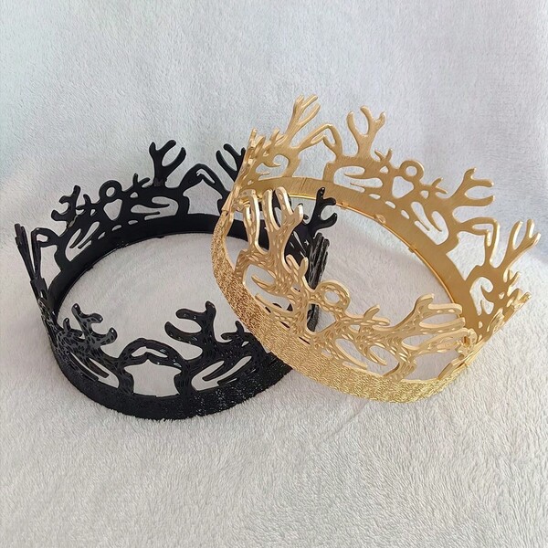 Baroque Metal Antler Crown Party Crown Queen | SHEIN USA