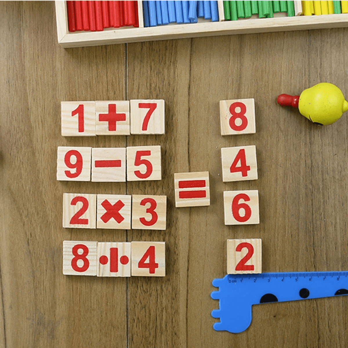 Wooden Math Learning Box Educational Toy, Early Education Arithmetic ...