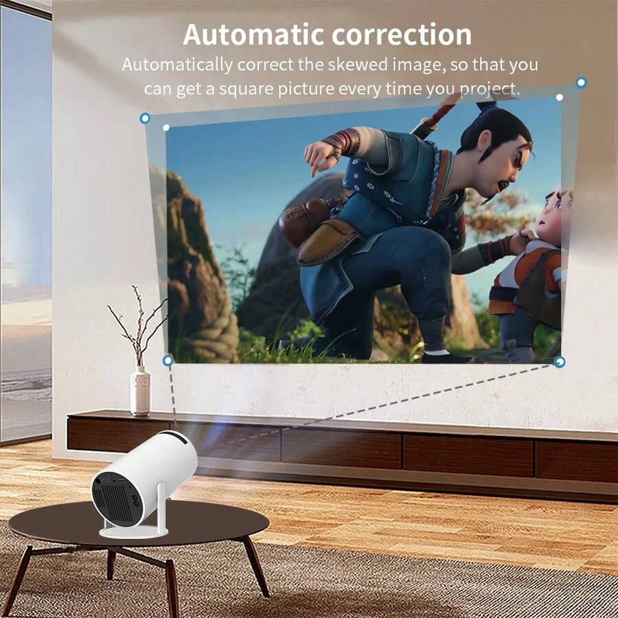 Mini Projector, Support 1080P Portable Projector, Smart Projector With ...