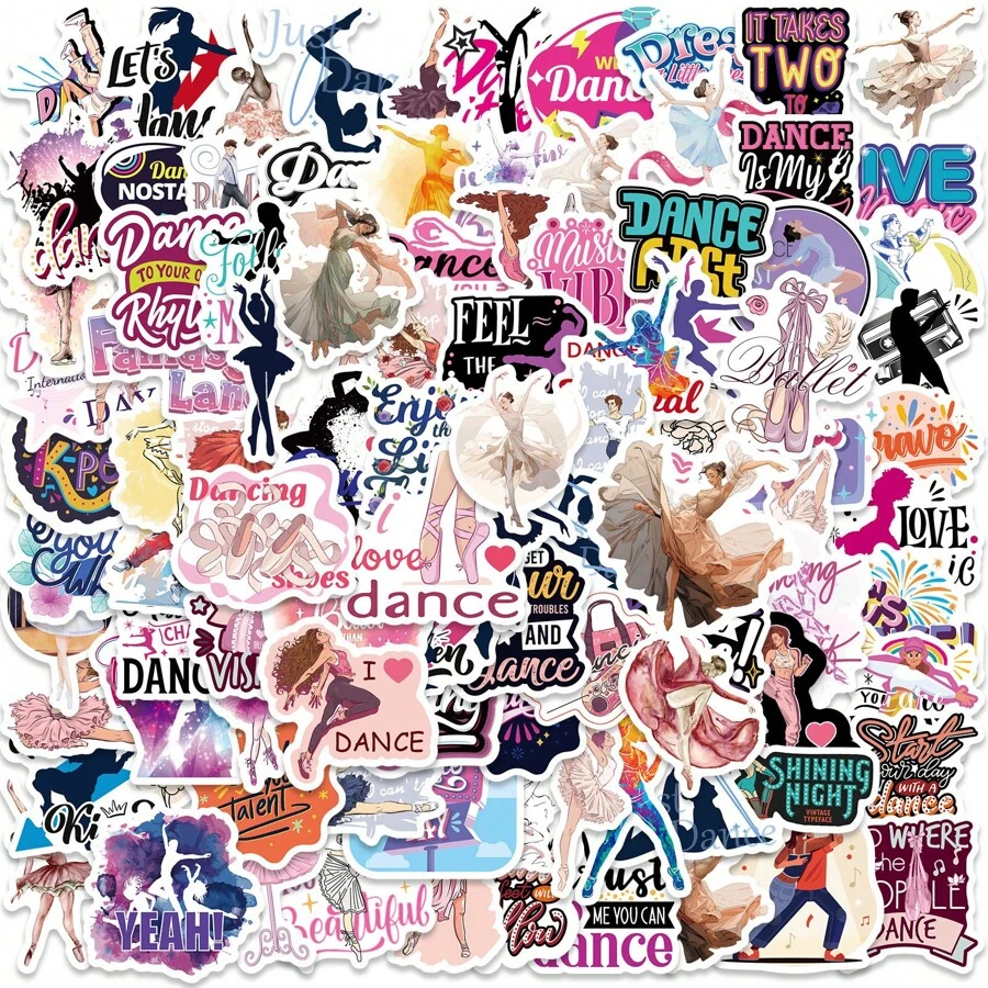 100pcs Ballet Stickers For Water Bottles, Aesthetic Vinyl Waterproof ...