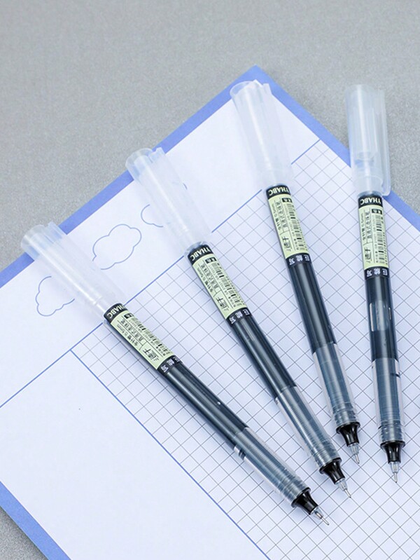 10 creative straight liquid neutral pens Simple multi -purpose neutral ...