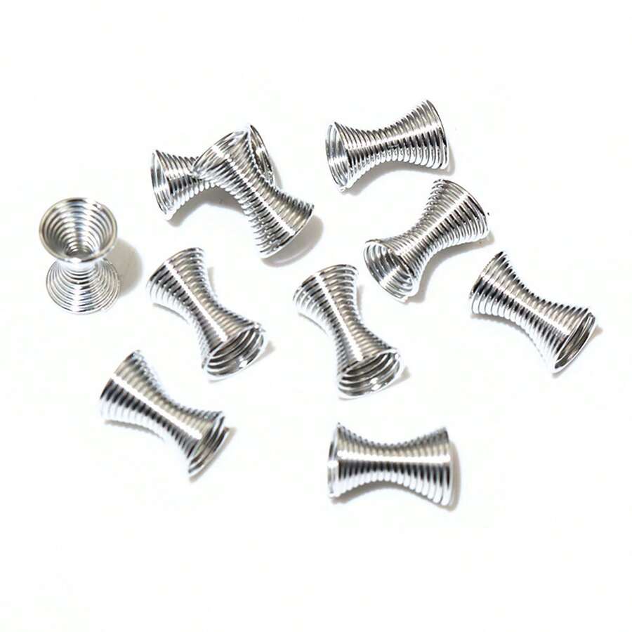 10pcs Metal Spring Funnel Shape Spacer Beads Caps DIY Beading Supplies ...