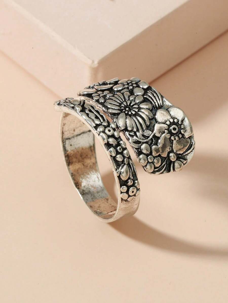 Floral Pattern Ring | SHEIN USA