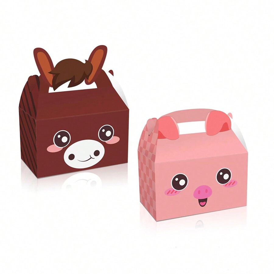 Farm Animal Party Favor Boxes Farm Theme Birthday Goodie Boxes ...