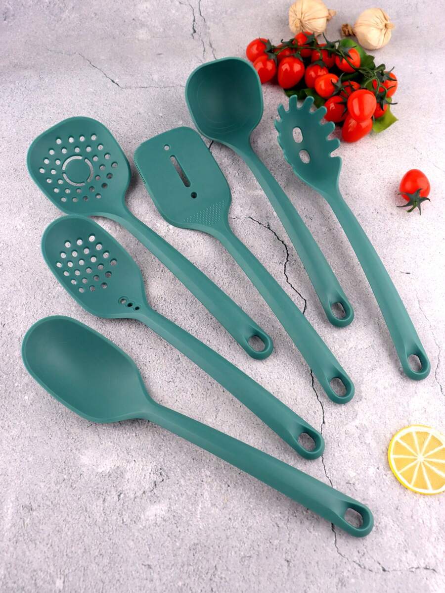 6pcs Nylon Plastic Kitchen Utensil Set, High Heat Resistant Non-Stick ...