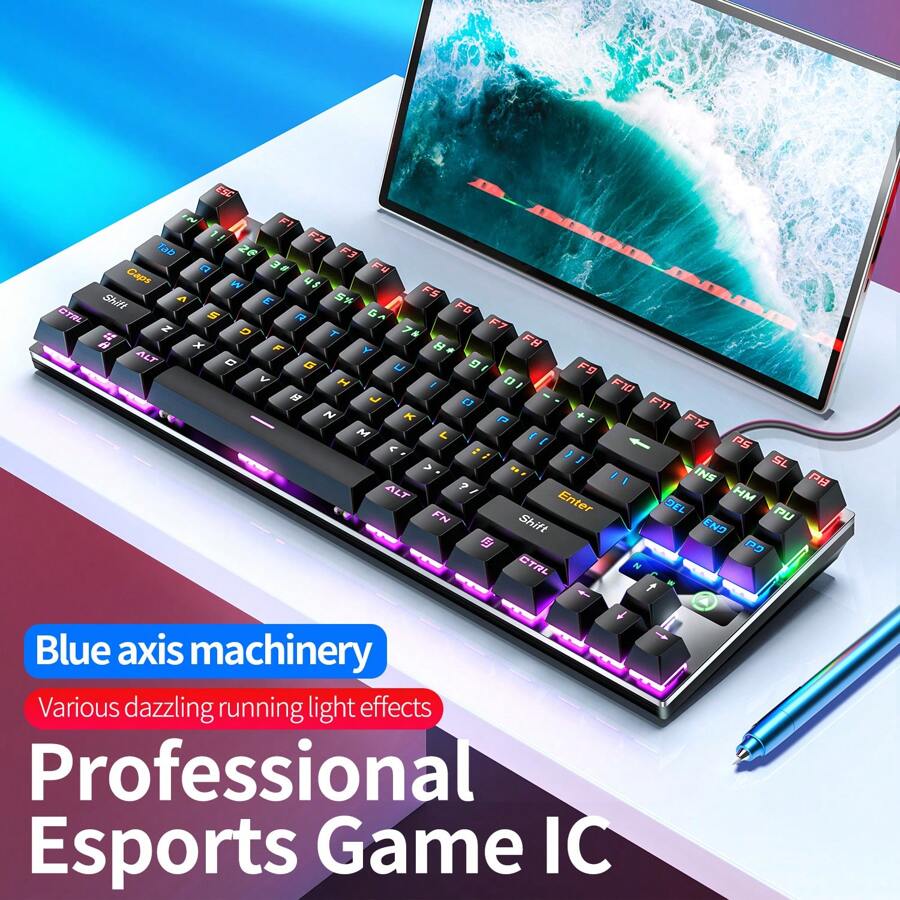 YINDIAO Yindiao Wired Mechanical Keyboard With Blue Switch-87 Keys ...