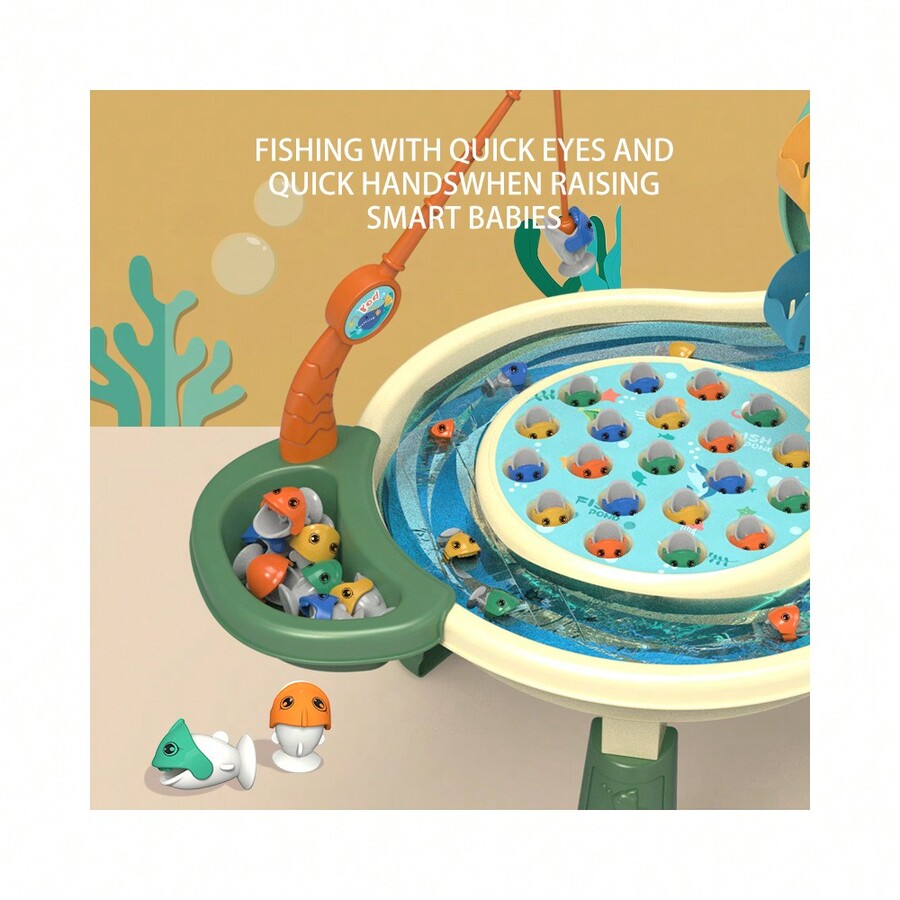 Magnetic Ferris Wheel Fishing Game Set - Green, Novelty Water Toy Board ...