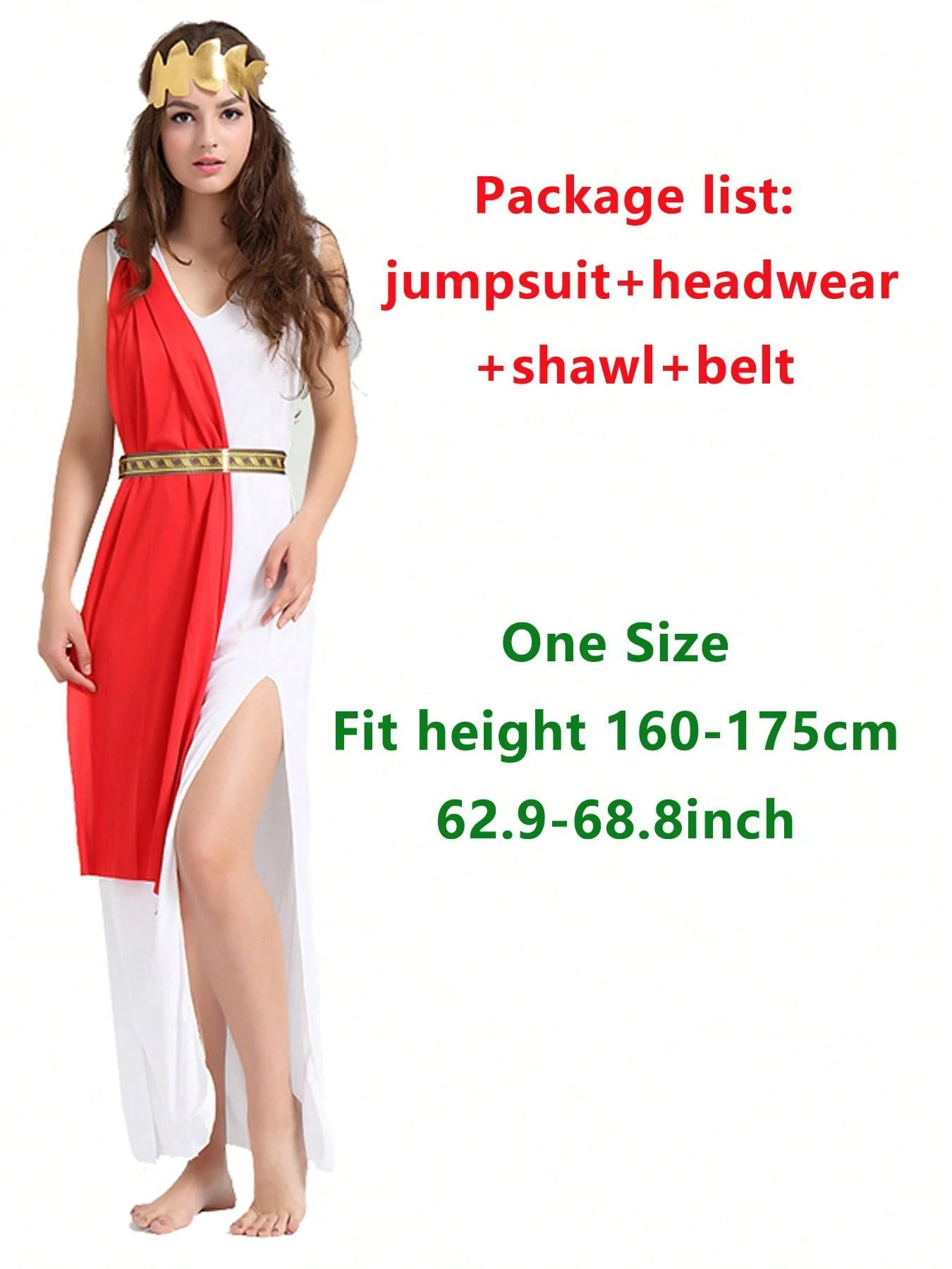 Ladies Dress Up Costume Cosplay Greek Red Female Party Costume Roman ...