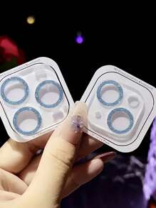 1pc Glitter Phone Camera Protector, Lens Sticker With Glitter Lens Film ...