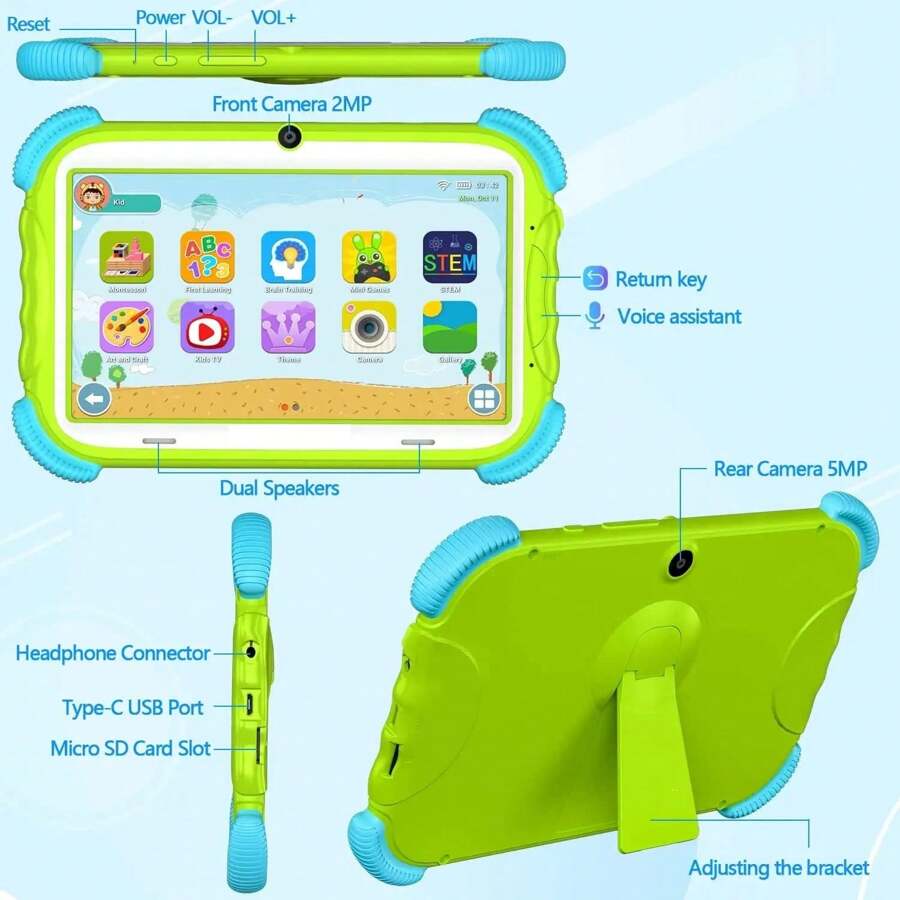 7 Inch Kids Tablet, Tablet For Kids, 2GB 32GB Android Tablet, Parental ...
