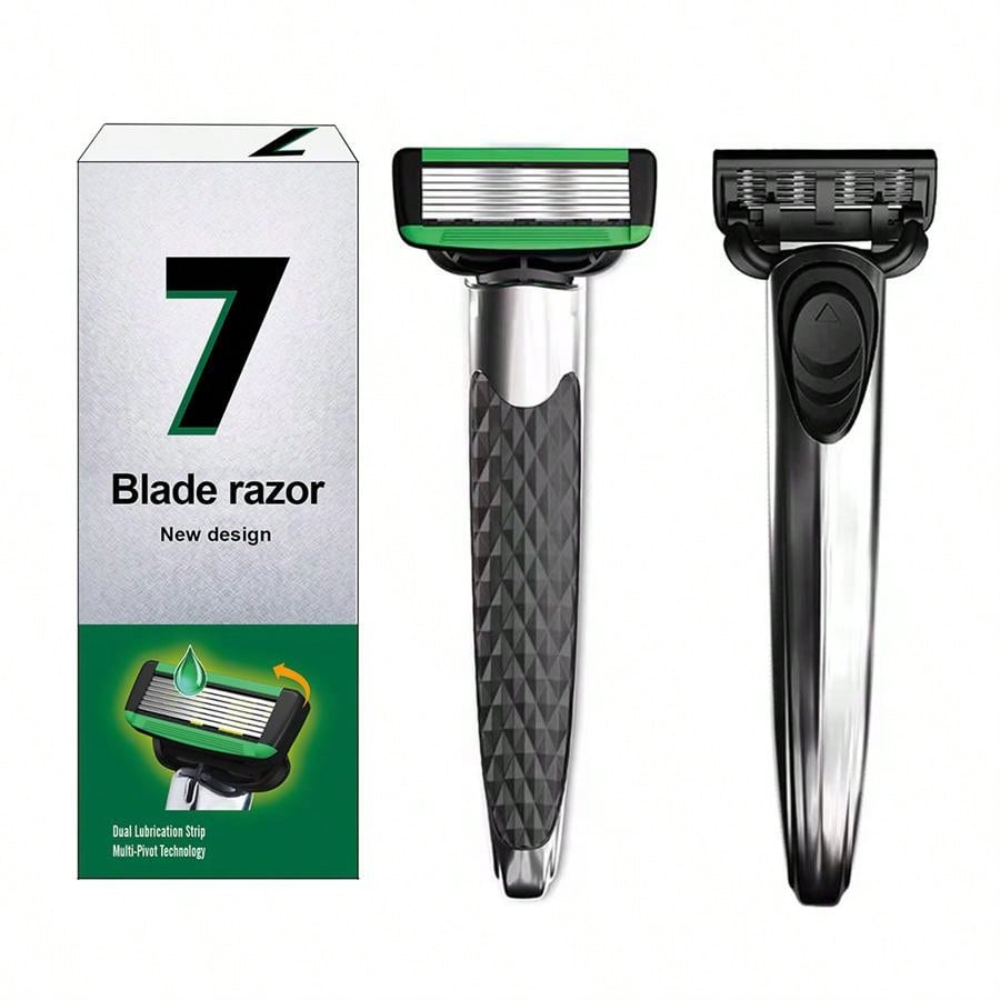7-Layer Razor, Interchangeable Blade Stainless Steel 7-Layer Razor, Men ...