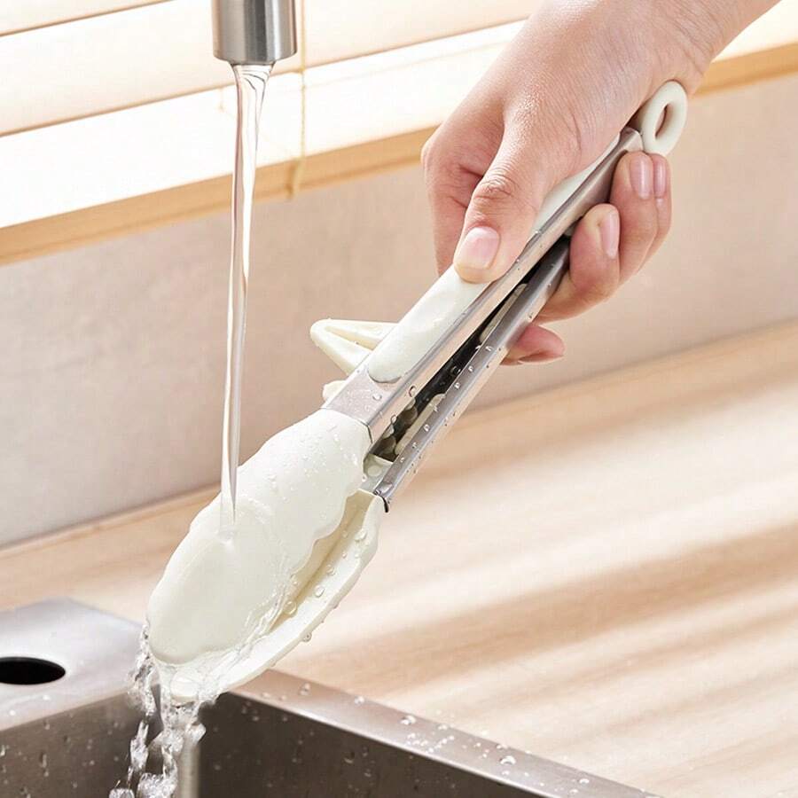 1pc Heat-Resistant Stainless Steel Silicone Head Meat Clamp For ...