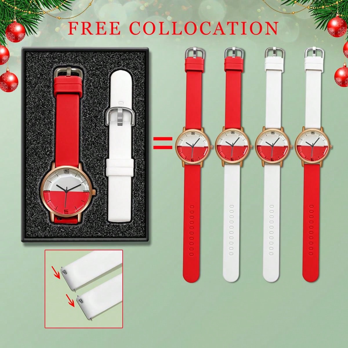 A Women'S Watch Set, A Quartz Watch, A Fashionable Casual Watch, A ...