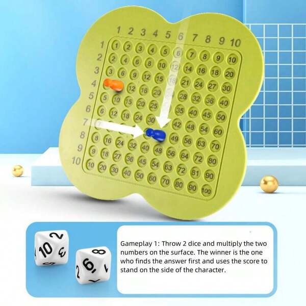 Mathematics Multiplication Table Set For Kids, With Board Game, Table ...