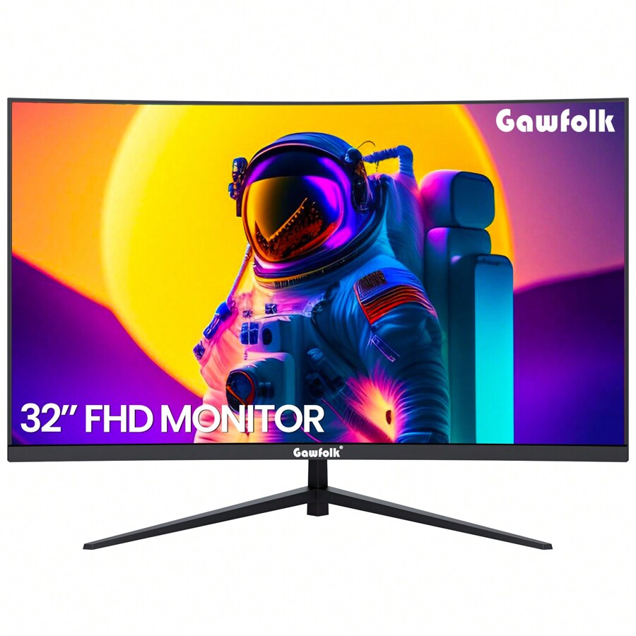 Gawfolk 32 Inch 75Hz Full HD 1920 X 1080p Curved Display, HDMI ...