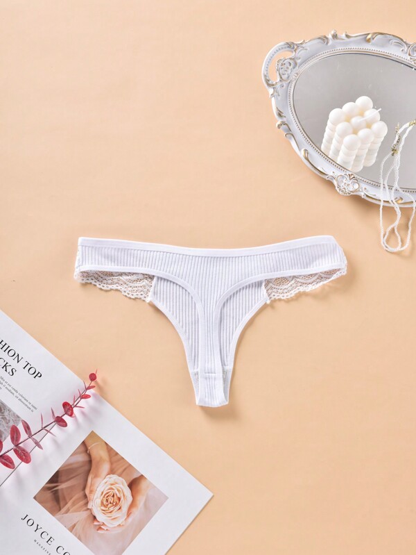 Plus Size Women'S 7pcs Sexy Form-Fitting Lace Modified Thong | SHEIN EUR