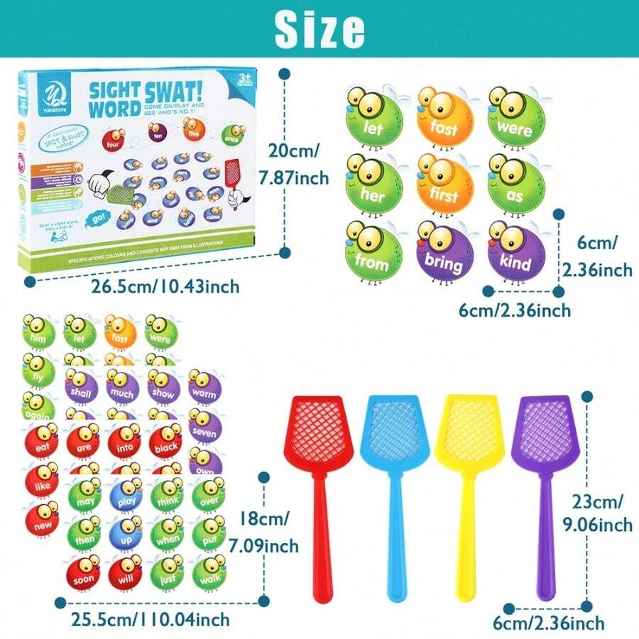 Learn English Words Cards Sight Word Swat Kids Learning Enlightenment ...