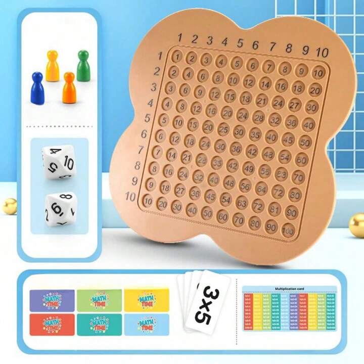 Math Learning Toy For Children Multiplication Chess Game Board With ...
