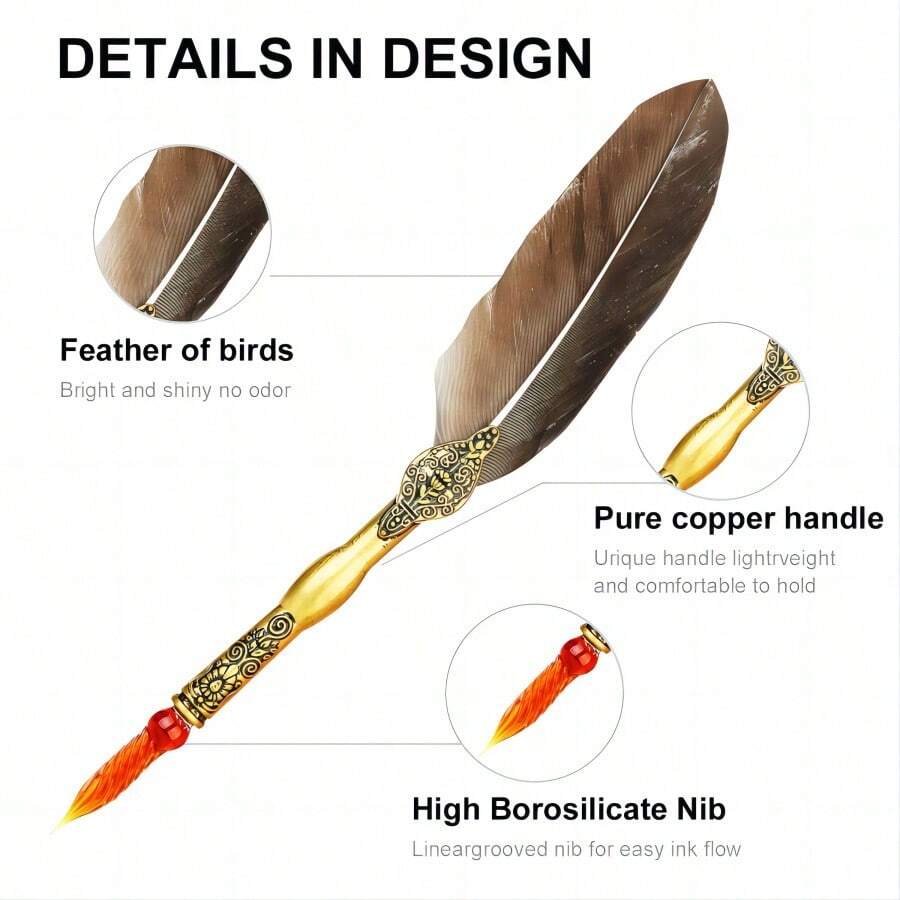 Calligraphy Pen Set Gift Pack - Glass Water Dropper Pen Nib With ...