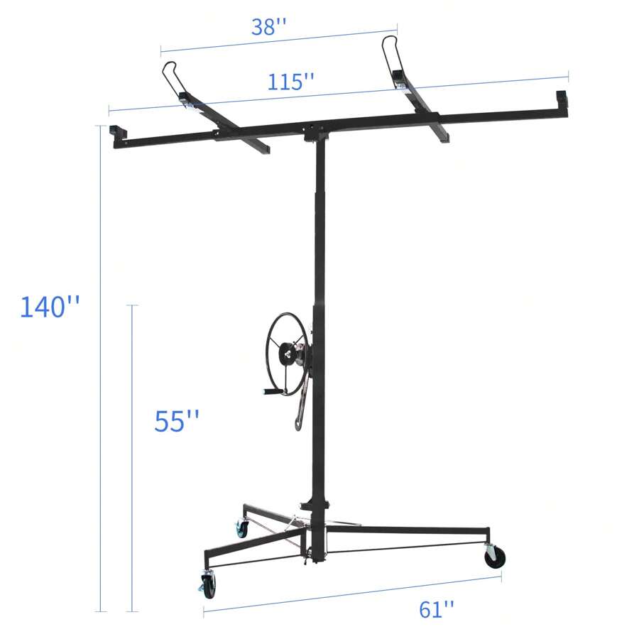 Drywall Lift Panel Hoist 150Lbs Load Capacity Maximum Height 11 Feet ...
