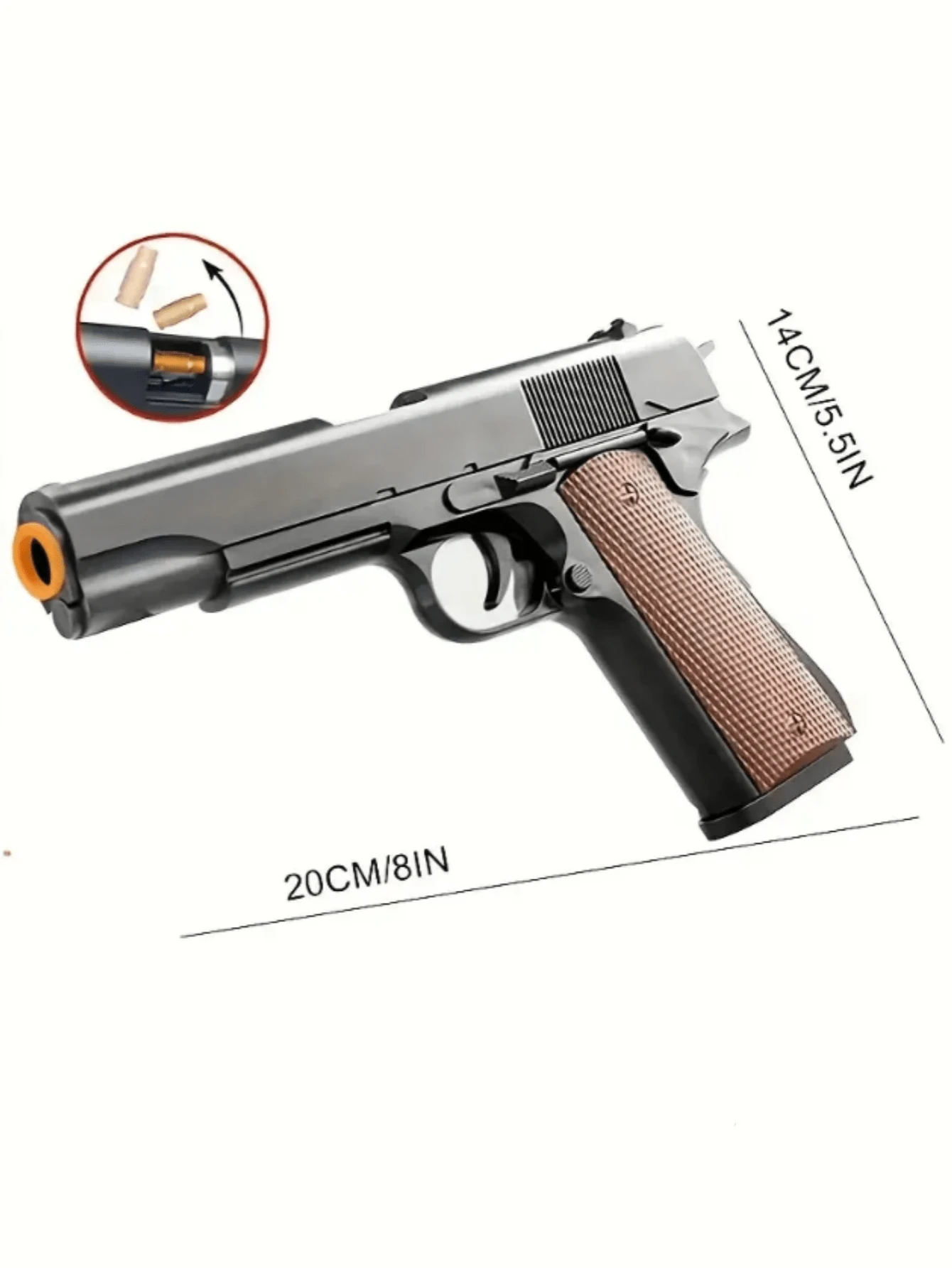 Soft Bullet Toy Gun With Cartridge And Pull Back Action, Toy Foam ...