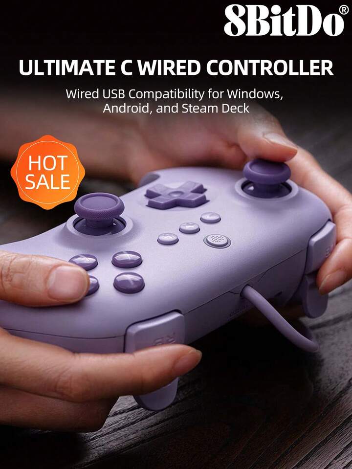 8Bitdo Ultimate C Wired Controller For Windows PC Android Steam Deck ...