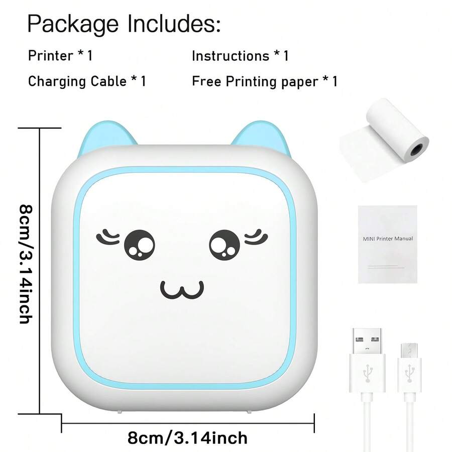 Portable Mini Printer (Note: Standalone Printer Or 5 Rolls Of Stickers ...