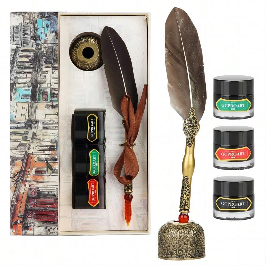 Calligraphy Pen Set Gift Pack - Glass Water Dropper Pen Nib With ...