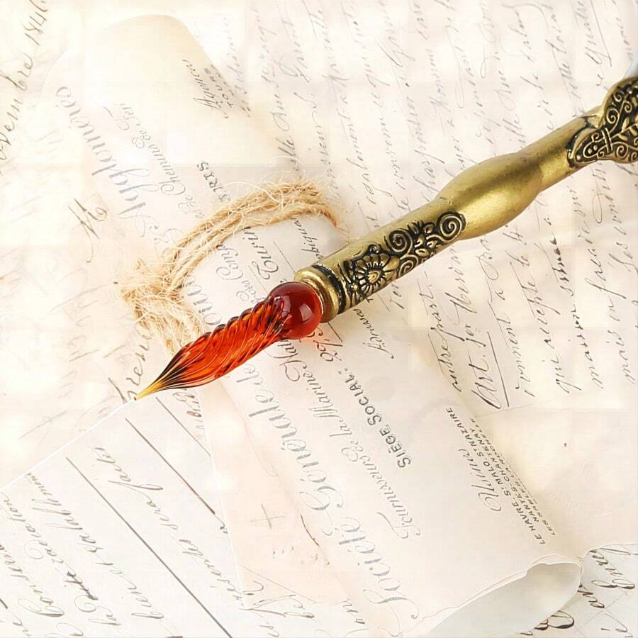 Calligraphy Pen Set Gift Pack - Glass Water Dropper Pen Nib With ...