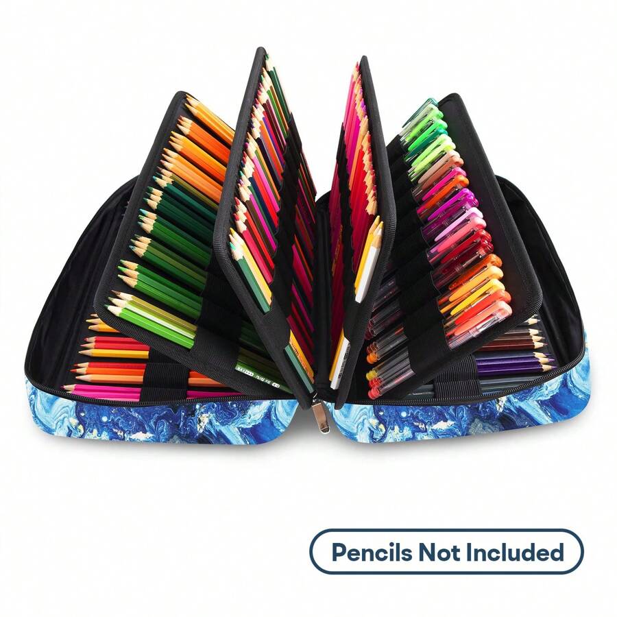 YOUSHARES Color Pencil Case 300 Slots - Oxford Colored Pencil Case With ...