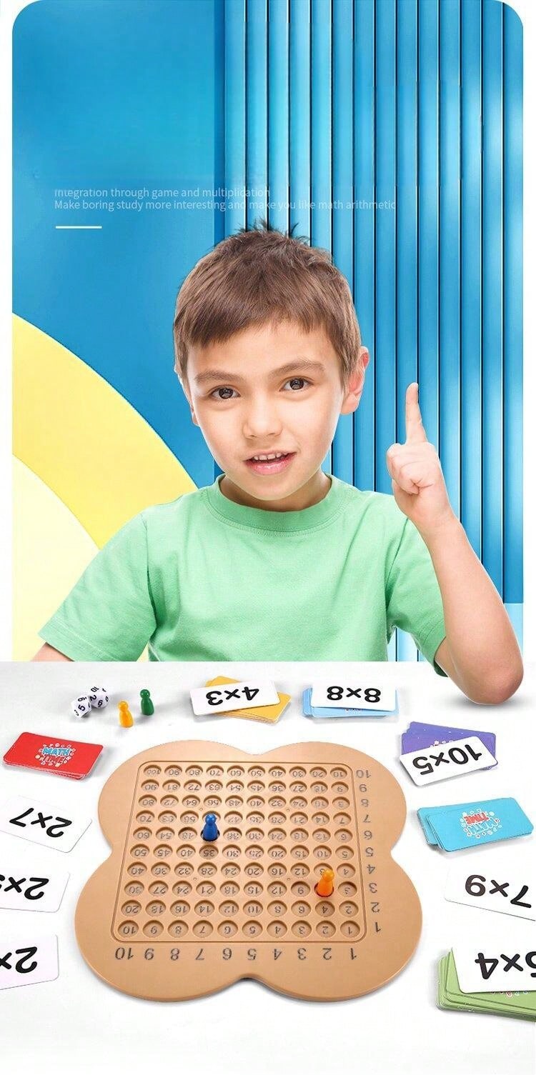 Math Learning Toy For Children Multiplication Chess Game Board With ...