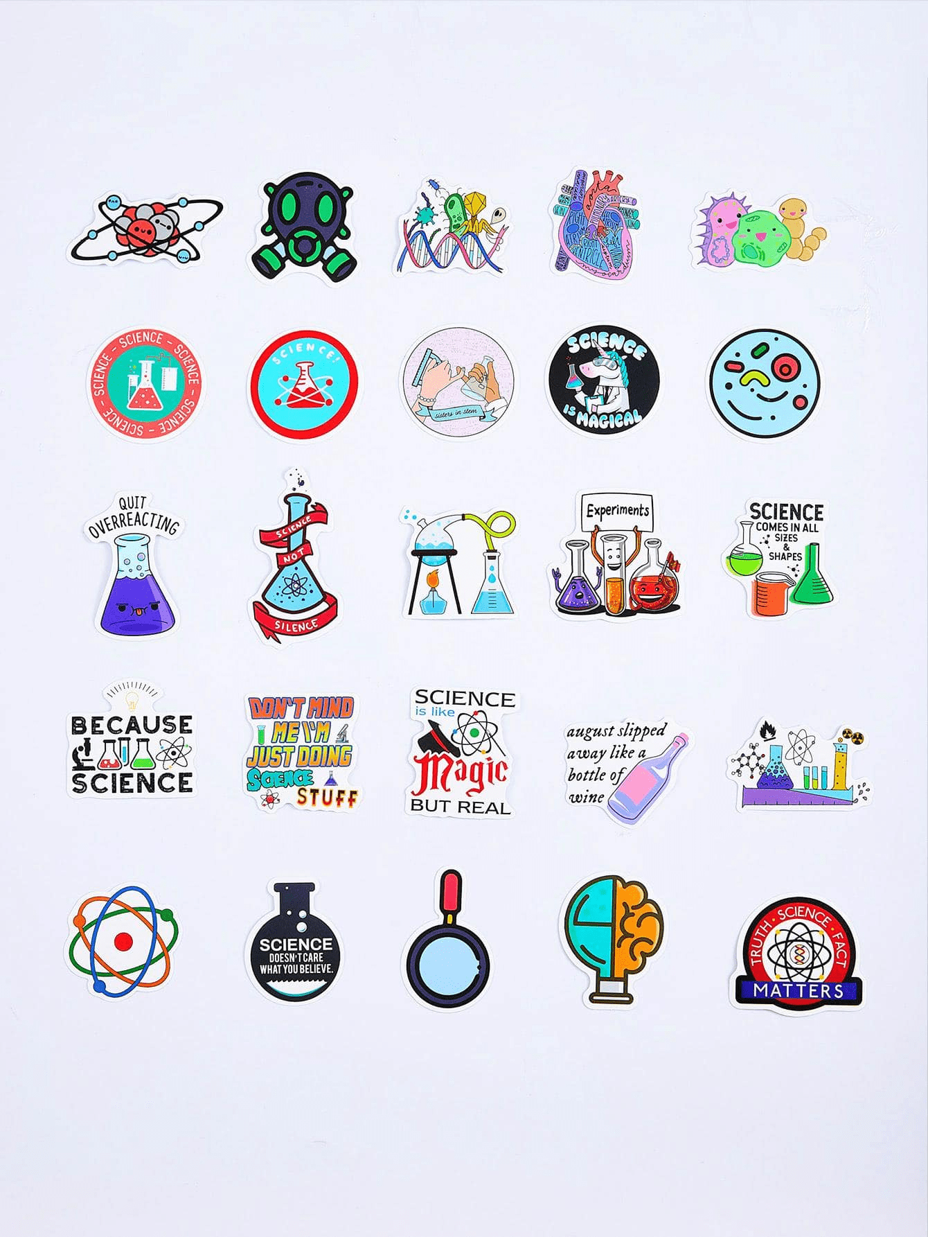 50 Sheets Laboratory Physics And Chemistry Graffiti Stickers Waterproof ...