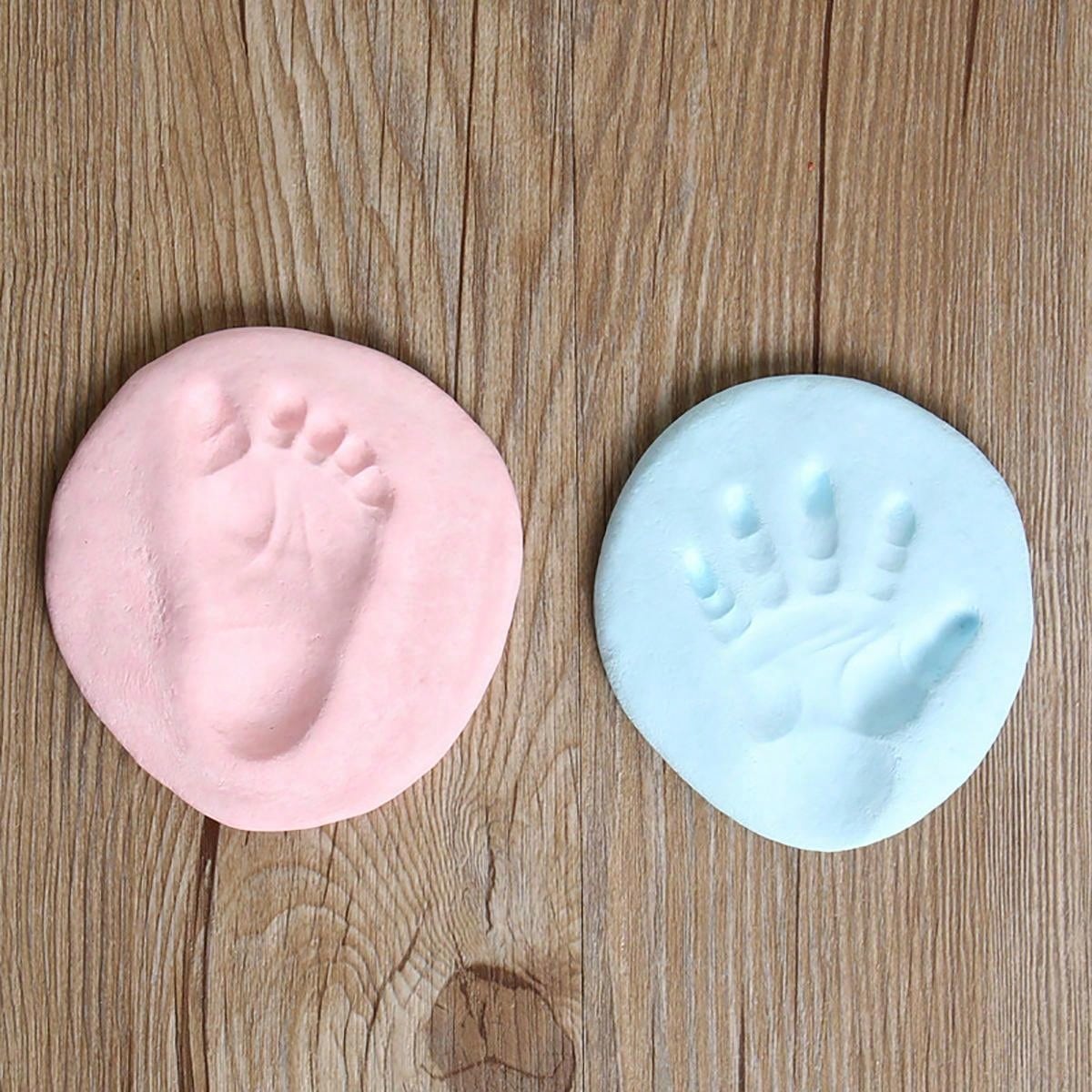 1pc 100g White Clay Handprint/Footprint Diy Keepsake, With Hand/Foot ...