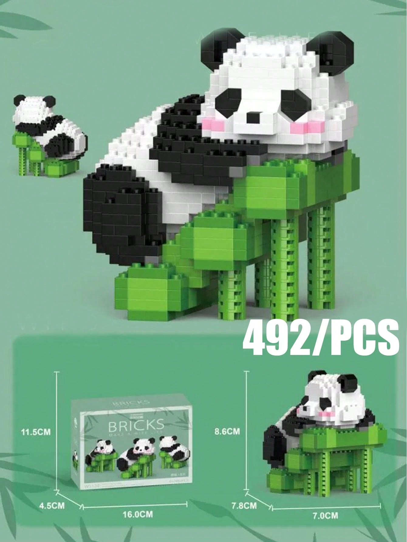 Nanoblock Mini Building Blocks Panda Shaped Toy, Panda Decor, Desktop ...
