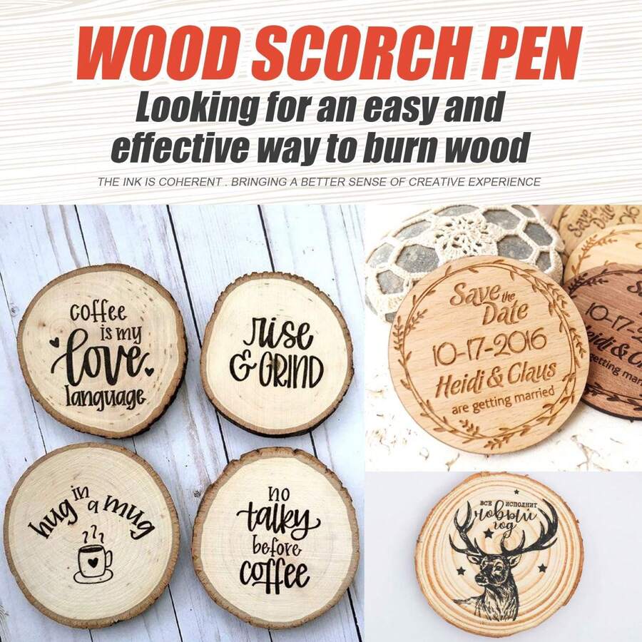 Wood Burning Pen Custom Wood Marking Wood Burning Marker Set DIY ...