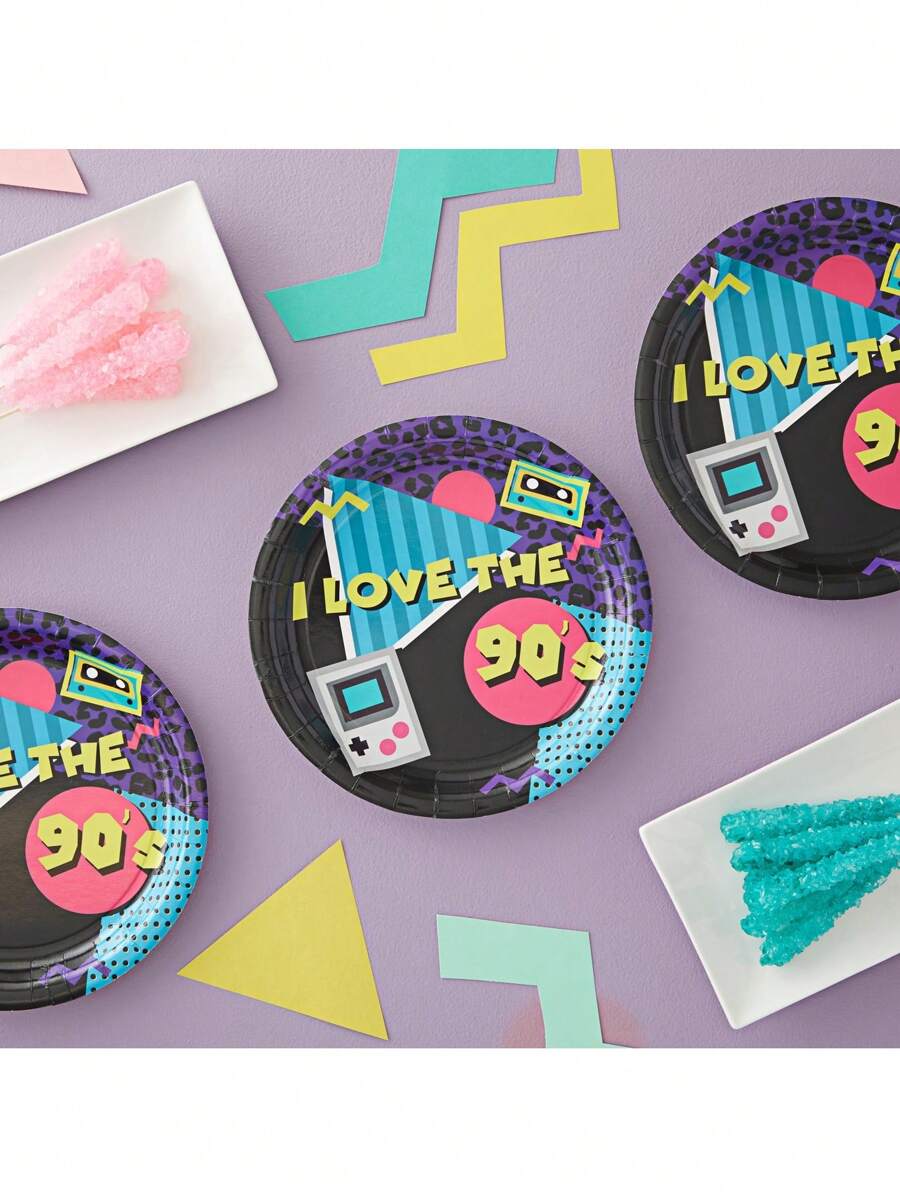 80 Pack I Love The 90s Paper Plates For 1990s Hip Hop Birthday Party ...