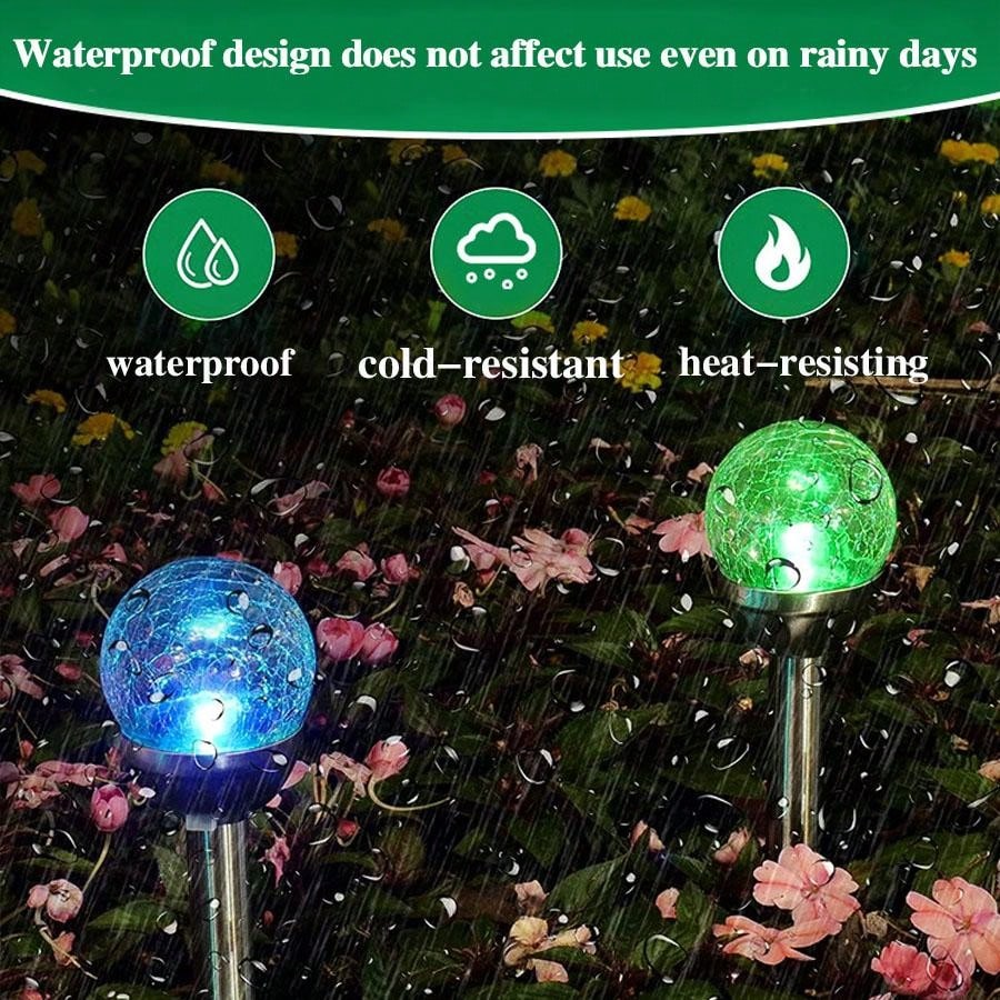 Outdoor Waterproof Cracked Led Light For Garden Landscape Yard Solar ...