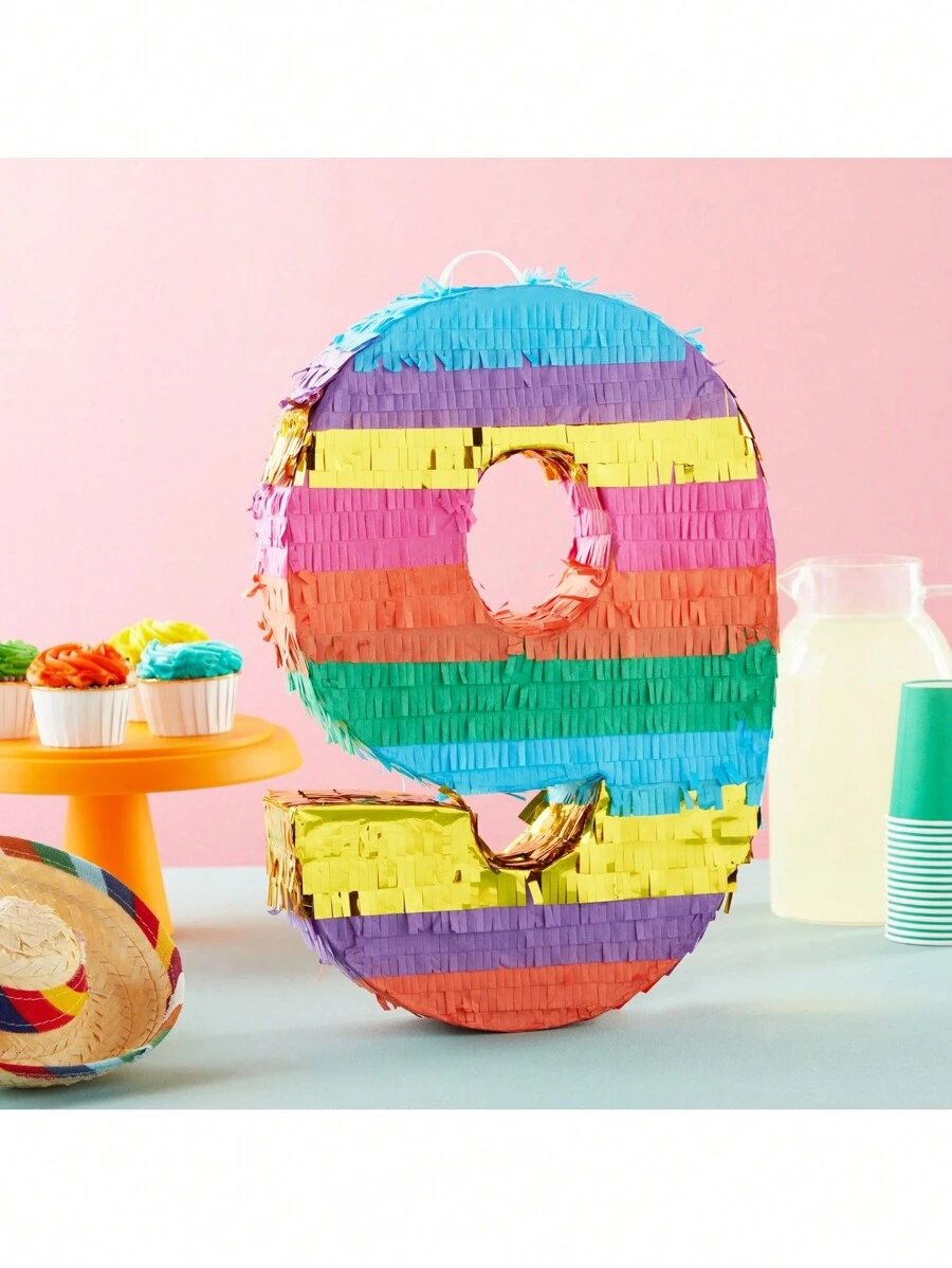 Rainbow Number 9 Pinata For 9th Birthday Party Supplies, Fiesta ...