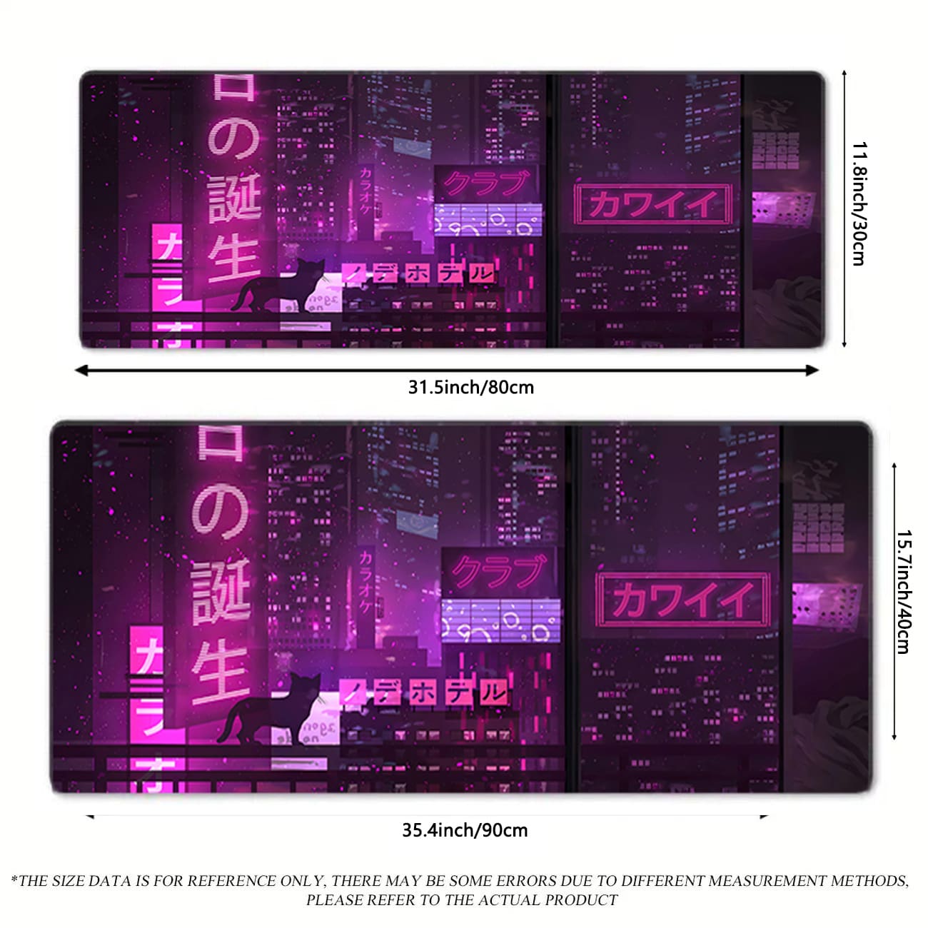 1pc Cyber Vaporwave Style Gaming Mouse Pad, Extended Large Mouse Mat ...