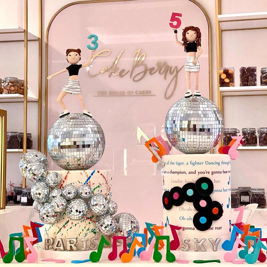 10pcs Disco Ball Cake Toppers, Mirror Ball & Toothpick Ball Cake ...
