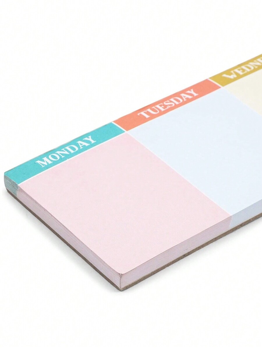 100 Sheets Weekly Planner Sticky Notes, 6-Day Calendar Note Pad For ...