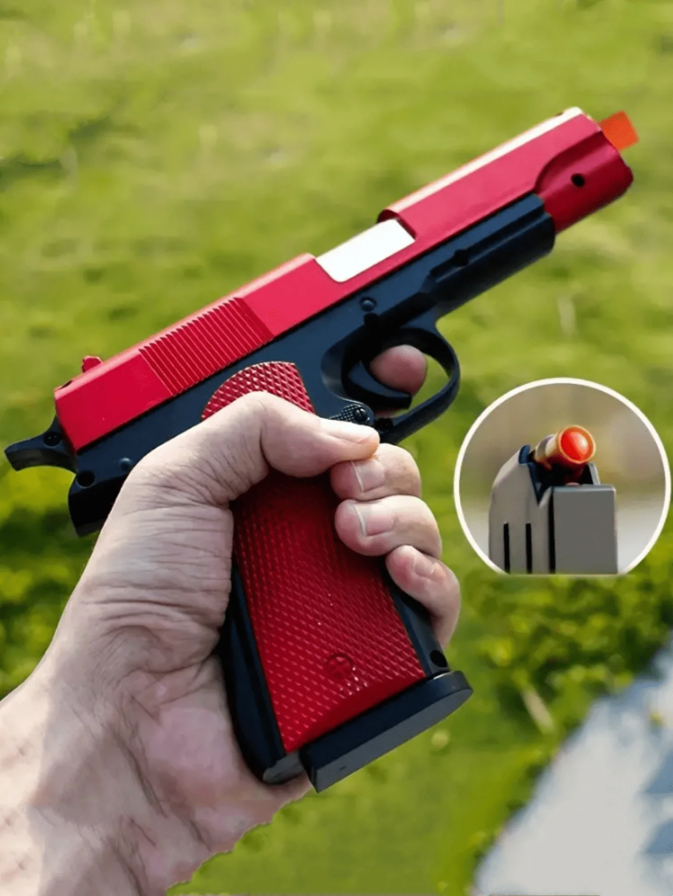 Soft Bullet Toy Gun With Cartridge And Pull Back Action, Toy Foam ...